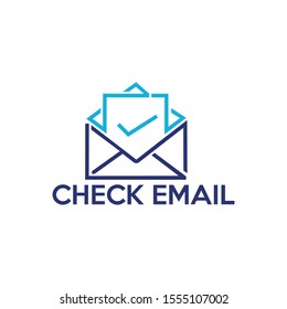 Check Email Logo Design Stock Illustration 1555107002 | Shutterstock