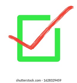 Check List Button Icon Red Check Stock Illustration 1628329459 ...