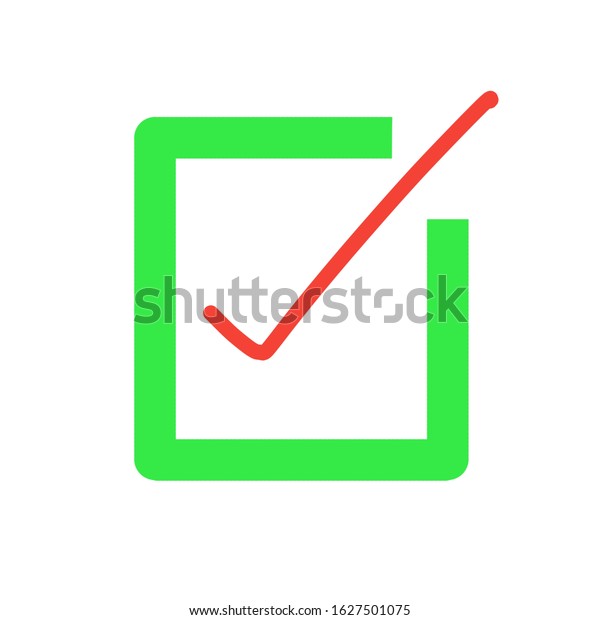 Check List Button Icon Red Check Stock Illustration 1627501075 ...