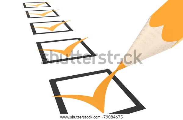 Check List Orange Stock Illustration 79084675 | Shutterstock