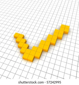 Check Mark 3d Icon Grid Rendered Stock Illustration 57242995 | Shutterstock