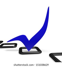 Blue Check Mark On White Circle Stock Illustration 595732313