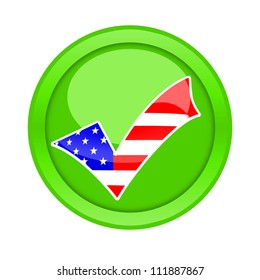 Check Mark Button American Flag Stock Illustration 111887867 | Shutterstock