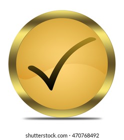 Check Mark Button Isolated Stock Illustration 470768492 | Shutterstock