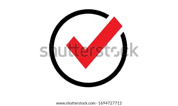 Check Mark Icon Checkmark Right Symbol Stock Illustration 1694727712 ...