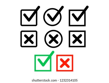 Check Mark Icon Set Check Button 스톡 일러스트 1232314105 | Shutterstock