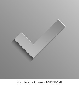 Check Mark On Gray Background 스톡 일러스트 168136478 | Shutterstock