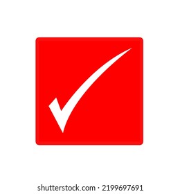 Check Mark Red Icon Isolate Stock Illustration 2199697691 | Shutterstock