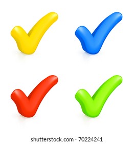 Check Mark Set Bitmap Copy Stock Illustration 70224241 | Shutterstock