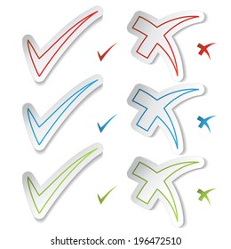 Check Mark Stickers Stock Illustration 196472510 | Shutterstock