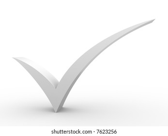 3d Metal Check Mark Stock Illustration 71091388