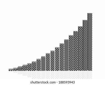 Checkered Bar Graph Stock Illustration 188593943 | Shutterstock