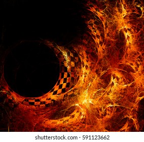 Checkered Flag Fire Abstraction Stock Illustration 591123662 | Shutterstock