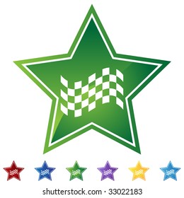 Checkered Flag Star Stock Illustration 33022183 | Shutterstock