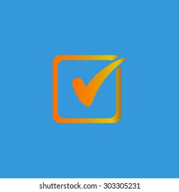 Checklist Button Check Mark Box Sign Stock Vector (Royalty Free) 342546470