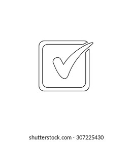 Ilustrasi Stok Checklist Button Check Mark Box Sign 307225430 ...