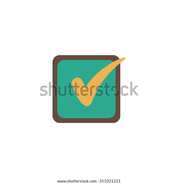 Checklist Button Check Mark Box Sign Stock Illustration 351021221 ...