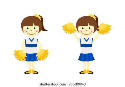 147 Cheerleader in blue and yellow uniform Images, Stock Photos ...