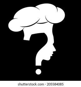 Chef Question Mark Human Head Symbol Stock Illustration 181300511 ...