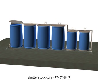 Chemical Containers 3d Rendering Stock Illustration 774746947 ...