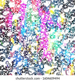Cherry Blossom Repeat Pattern Texture Background Stock Illustration ...