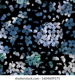Cherry Blossom Repeat Pattern Texture Background Stock Illustration ...