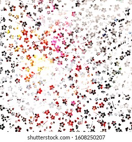 Cherry Blossom Repeat Pattern Texture Background 스톡 일러스트 1608250207 ...