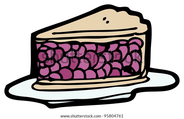 Cherry Pie Slice Cartoon Stock Illustration 95804761 | Shutterstock