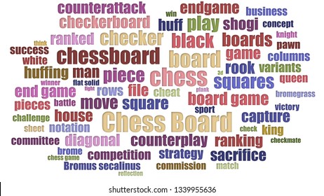 Chess Board Word Cloud Rows Isolated Stock Illustration 1339955636 ...