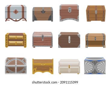 Chest Box Set Different Styles Various Stock Illustration 2091115399 ...