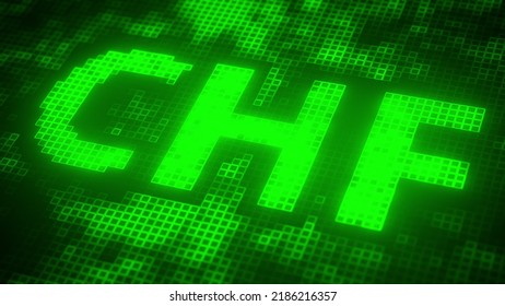 Chf Text Made Pixels On Screen Stock Illustration 2186216357 | Shutterstock