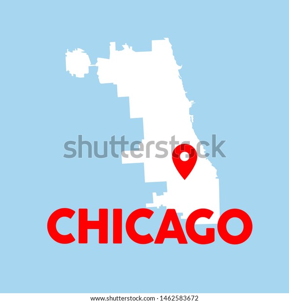 Chicago Map Chart Landmark Stock Illustration 1462583672 | Shutterstock