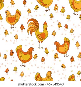 Chicken Seamless Pattern Stock Illustration 467543543 | Shutterstock