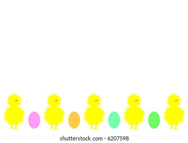 Chicks Eggs Border Design Stock Illustration 6207598 | Shutterstock