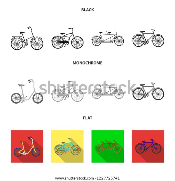 Children Bicycle Double Tandem Other Typesdifferent Stock Illustration ... Children Bicycle Double Tandem Other Typesdifferent Stock Illustration ...