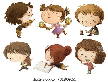 Children Poses Stock Illustration 362909051 | Shutterstock