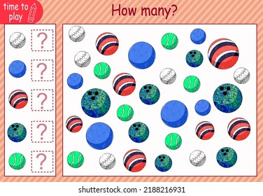 Childrens Educational Game Task Count How Stock Illustration 2188216931 ...