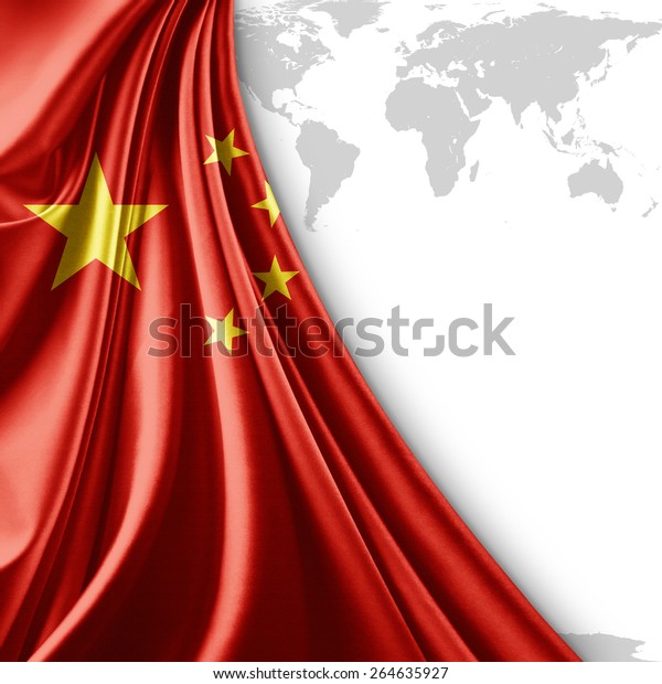 China Flag World Map Background Stock Illustration 264635927 | Shutterstock