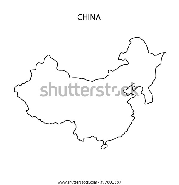 China Map Outline Stock Illustration 397801387 | Shutterstock