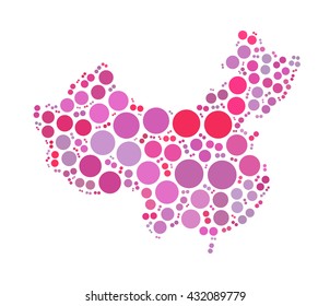 China Map Shape Design By Color 스톡 일러스트 432089779 | Shutterstock
