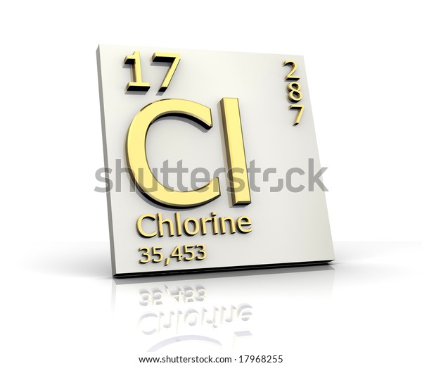 Chlorine Form Periodic Table Elements Stock Illustration 17968255 ...