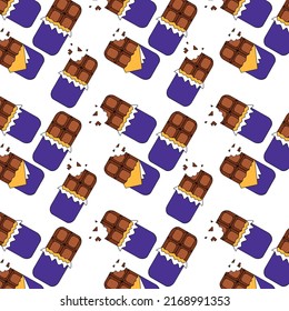 Chocolate Bar Pattern Fabric Stock Illustration 2168991353 | Shutterstock