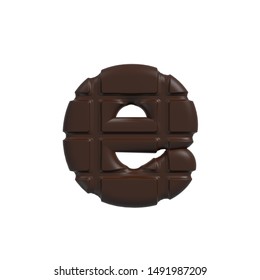 Chocolate Letter E Lowercase 3d Cacao Stock Illustration 1491987209 ...