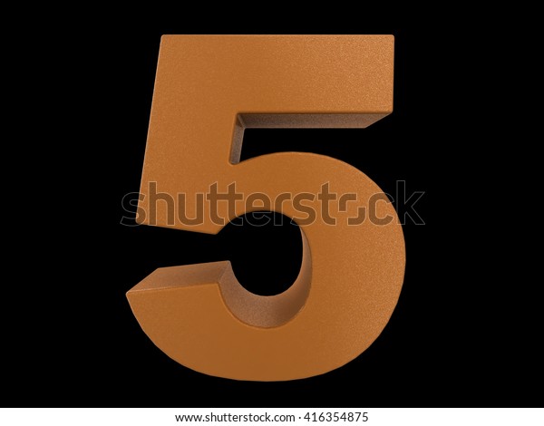 Chocolate Number Five On Black Background Stock Illustration 416354875 ...