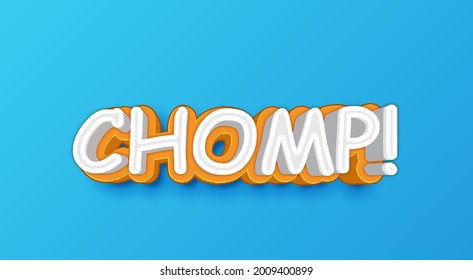 Chomp Comic Speech 3d Text Style Stock Illustration 2009400899