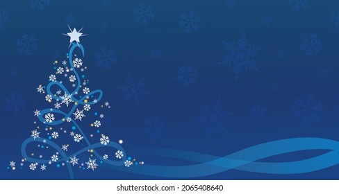 Christmas Background Blue Gradient Christmas Tree Stock Illustration ...