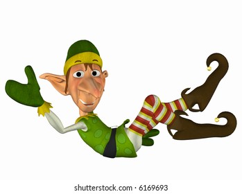 Christmas Elf Lying Down Stock Illustration 6169693 | Shutterstock