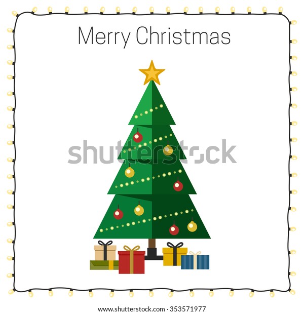 Christmas Tree Presents Raster Version Stock Illustration 353571977 ...