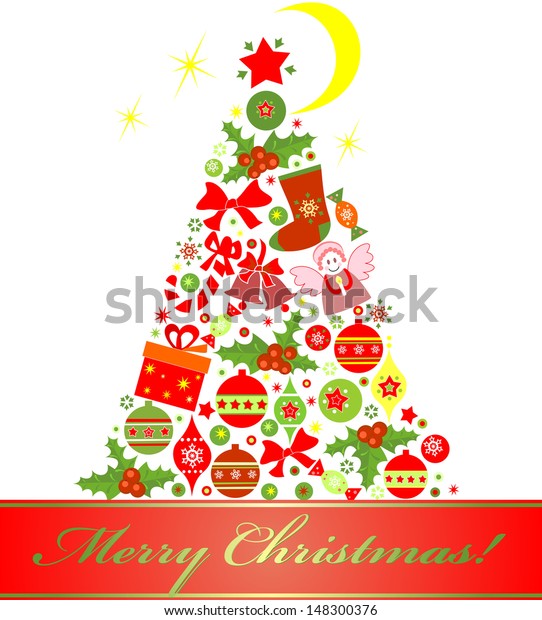 Christmas Tree Raster Copy Vector Image Stock Illustration 148300376 ...