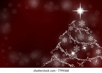 Red Abstract Background Christmas Tree Stock Illustration 120649672 ...